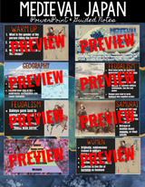 Medieval Japan & the Tokugawa Shogunate - PPT, Guided Notes, Teacher Notes