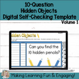 Editable Self-Checking Hidden Pictures Template - Digital Activity Vol ...