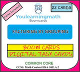 Factoring by Grouping: DIGITAL BOOM CARDS - (Notes and 20 task cards ...