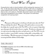 Civil War Project-Four Options - Amped Up Learning