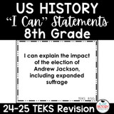 US History I Can Statements 11th Grade 24-25 TEKS Revision Back to ...