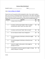 Mass Vs. Weight - Amped Up Learning