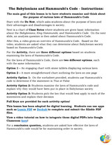 Code of Hammurabi Lesson