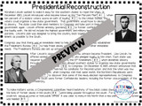 Reconstruction Plans Presidential vs. Congressional - Visual Summary ...