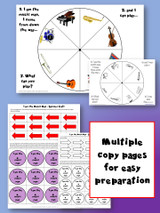 I am the Music Man - Spinner game craft - Musical instruments ...