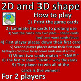 2D and 3D shape - SNAP! 88 cards including images, descriptions, nets ...