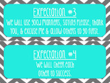 Great Expectations Classroom Culture Resources (chevron theme) - Amped ...