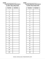 Function Notation Card Match - Amped Up Learning