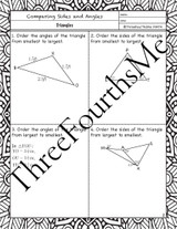 Comparing Angles and Sides of Triangles Scaffolded Notes and Classwork ...