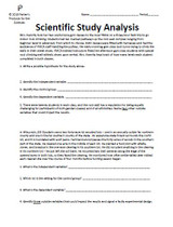 Scientific Study/Experiment Analysis Lesson - Amped Up Learning