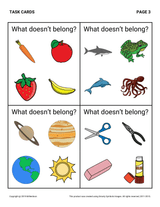 What Doesn't Belong Task Cards - Level 2 - Amped Up Learning