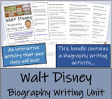 Walt Disney - 5th & 6th Grade Close Read & Biography Writing Bundle ...