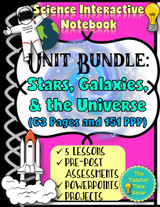 SPACE INTERACTIVE NOTEBOOK BUNDLE: Stars, Galaxies, and Universe ...