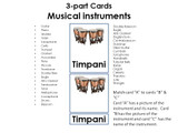 3-part cards Musical Instruments - Amped Up Learning