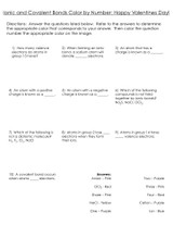 Ionic and Covalent Bonds Color by Number: Happy Valentine's Day ...