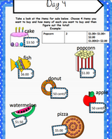 Shopping Trip Math Project - Amped Up Learning