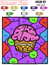 Color By Sight Word | Dolch Primer Sight Words