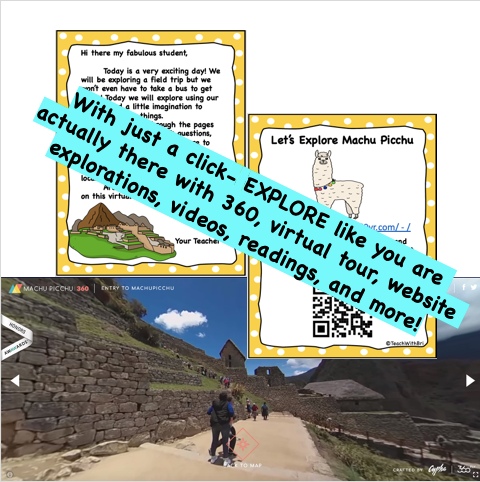 Virtual Field Trip to Machu Picchu South America- Google Drive Version