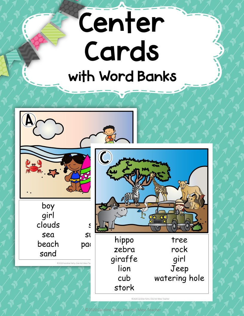 K-2 Writing Center with Picture Cards