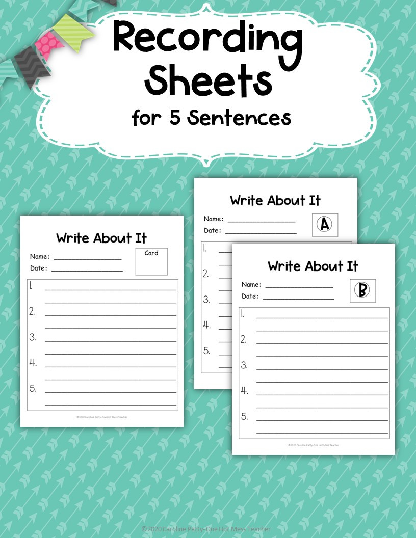 K-2 Writing Center with Picture Cards