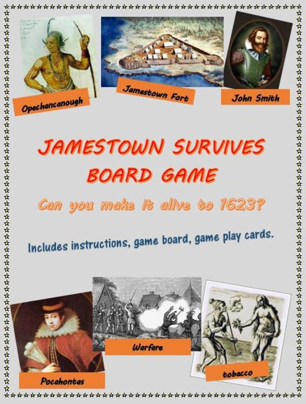Jamestown Survives board game - Amped Up Learning