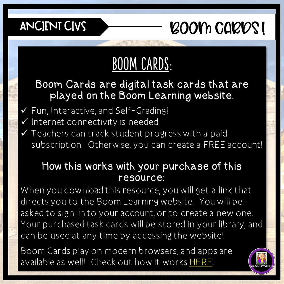 Ancient Civilizations BOOM CARDS Review Deck! - Amped Up Learning