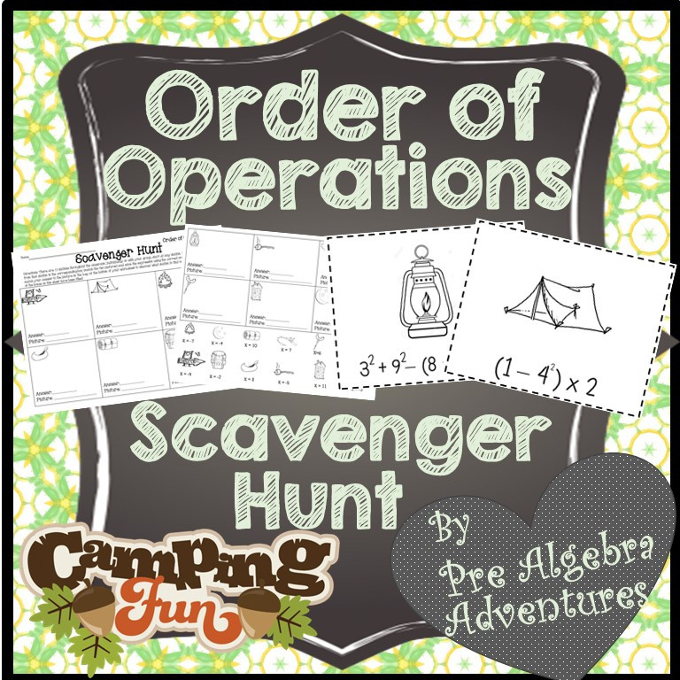 Order of Operations Scavenger Hunt - Amped Up Learning