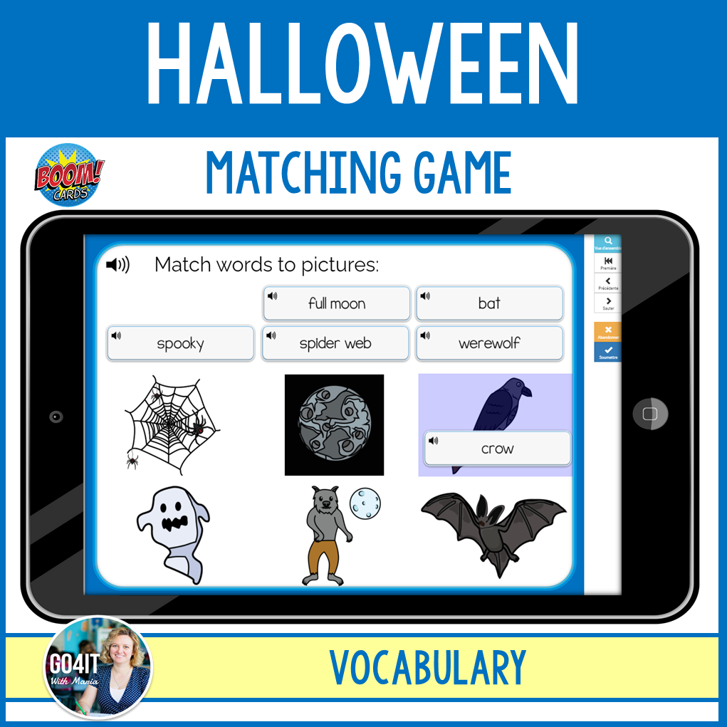 Vocabulary - Halloween - Matching Pictures Game