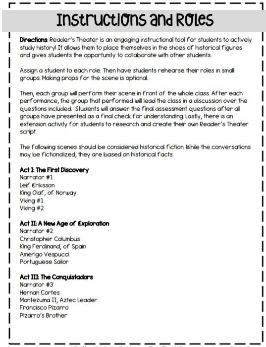 Age of Discovery/ Exploration Reader's Theater - Amped Up Learning