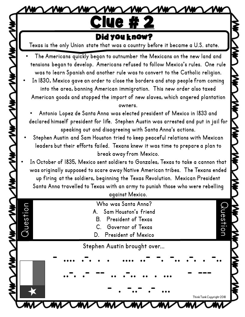 Texas Revolution ESCAPE ROOM! - Amped Up Learning