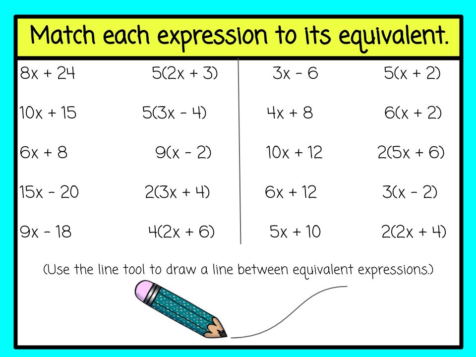 Factoring Matching Activity - Digital - FREE