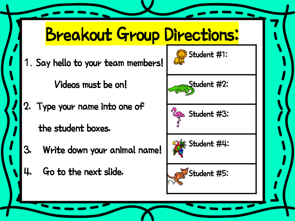 Breakout Room Template - Amped Up Learning