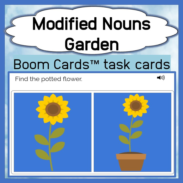 Modified Nouns - Level 3 - Winter Theme - Boom Cards™
