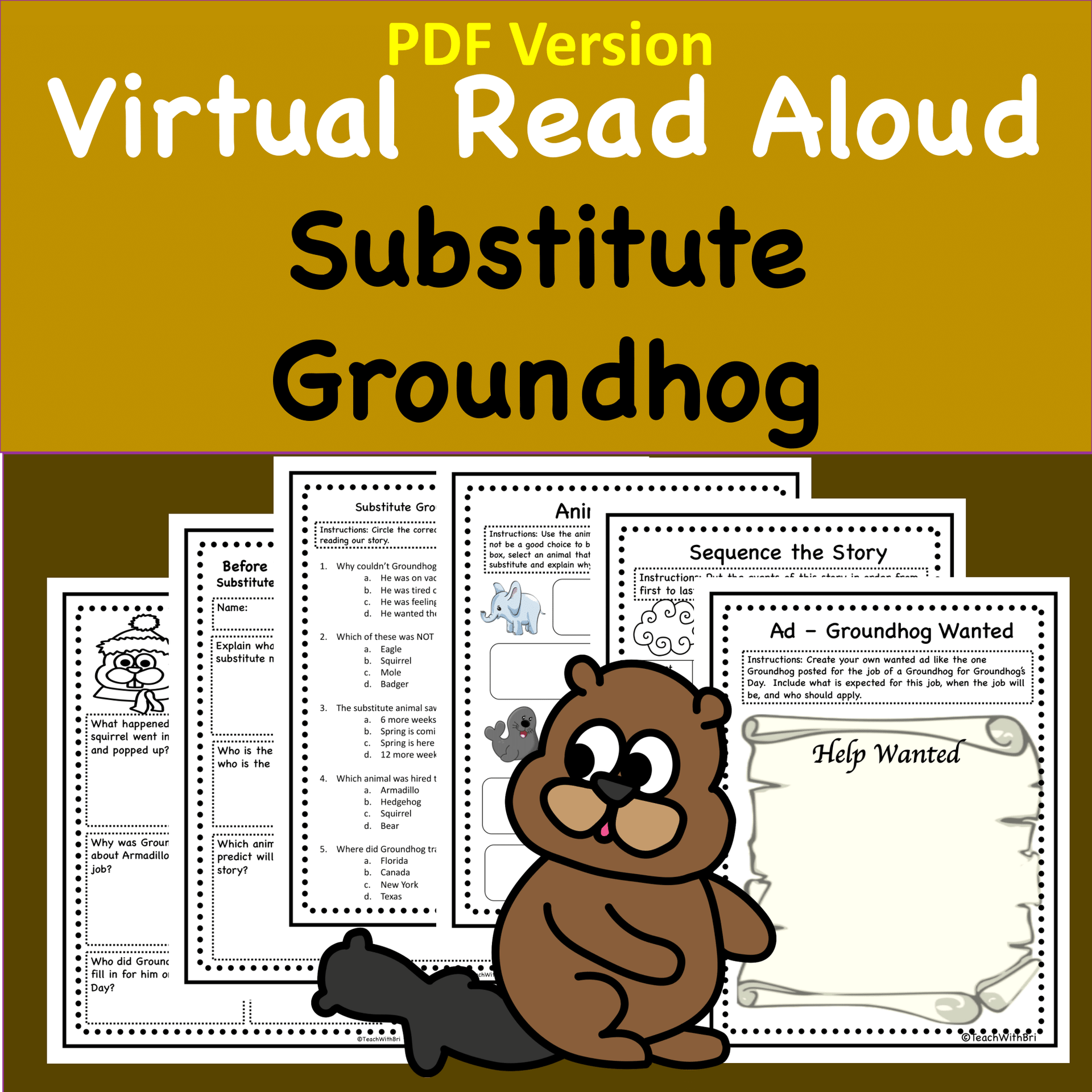 Groundhog Day Groundhog Prediction & Fun Facts Presentation Activities ...