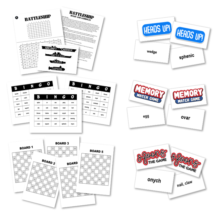 Medical Terminology CUSTOMIZABLE Review Games! 6 Games Included ...