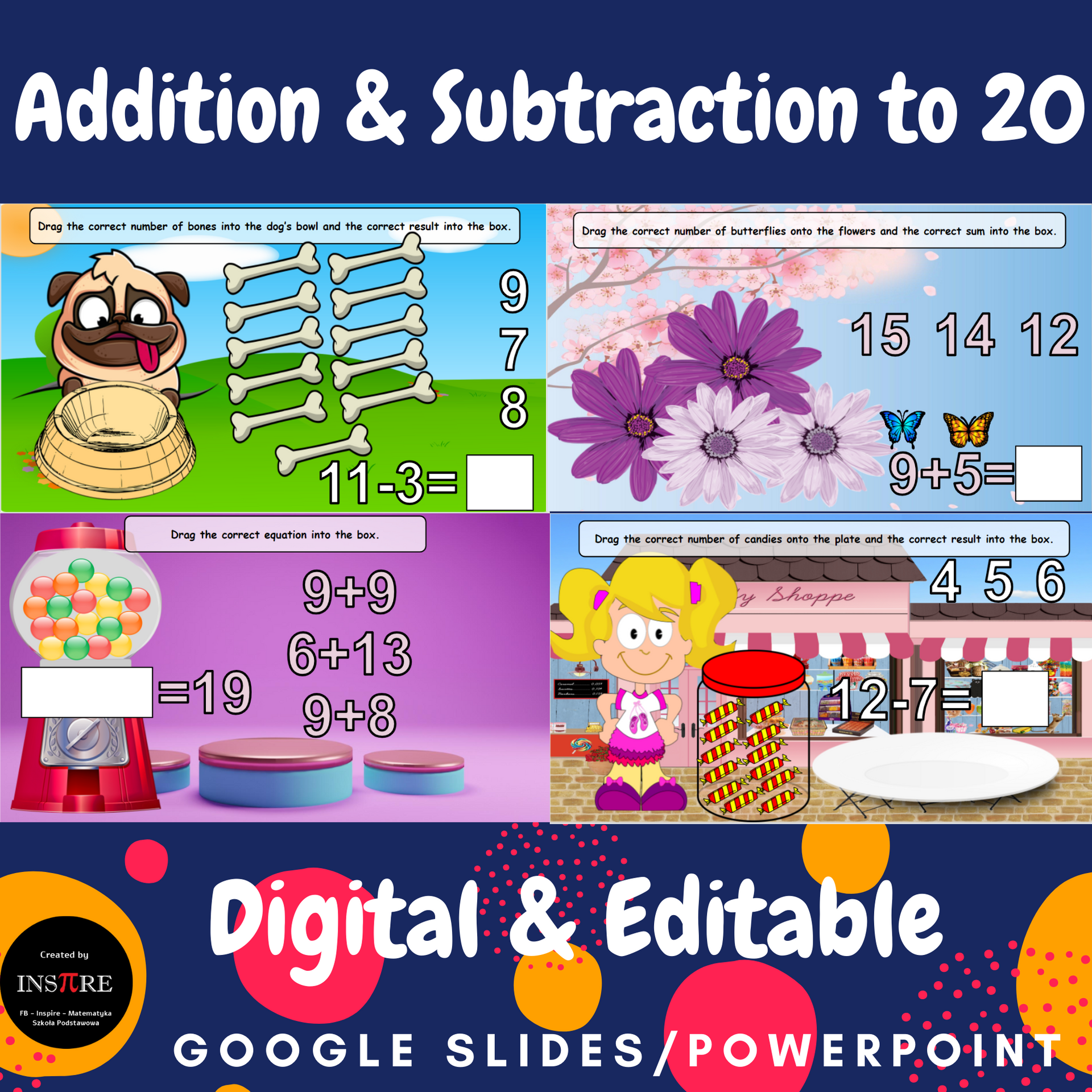 DIGITAL Number Bonds ADDITION to 20 St. Patrick's Day EDITABLE in ...