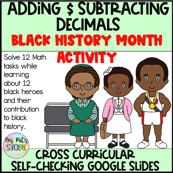 Black History Month Math Activity: Adding & Subtracting Decimals