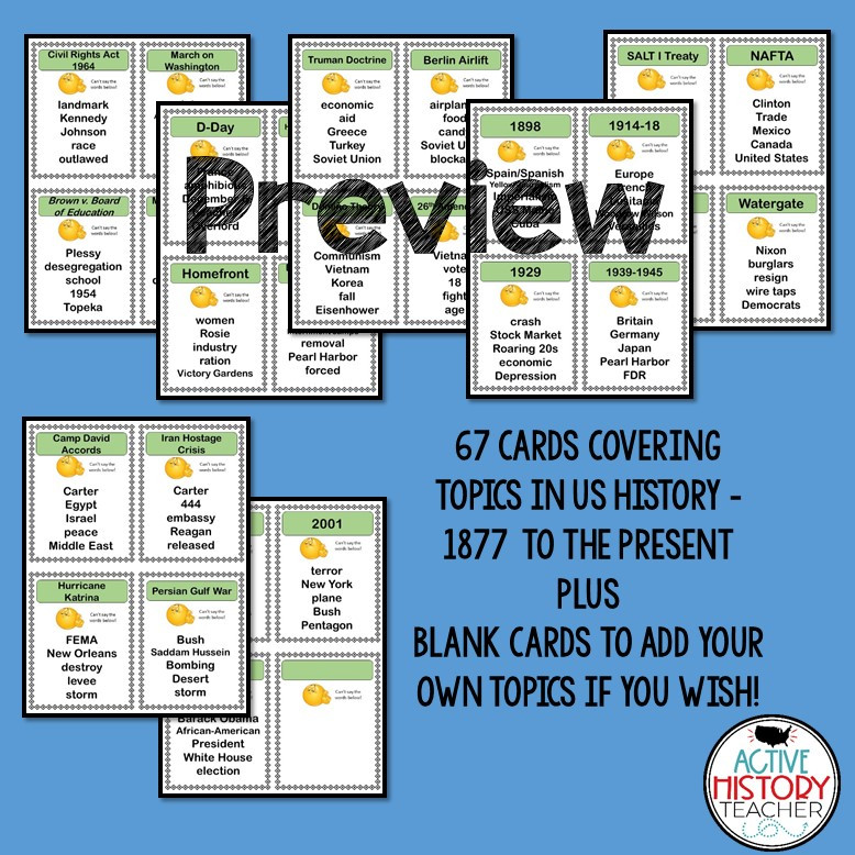 US History EOC Review Game TABOO