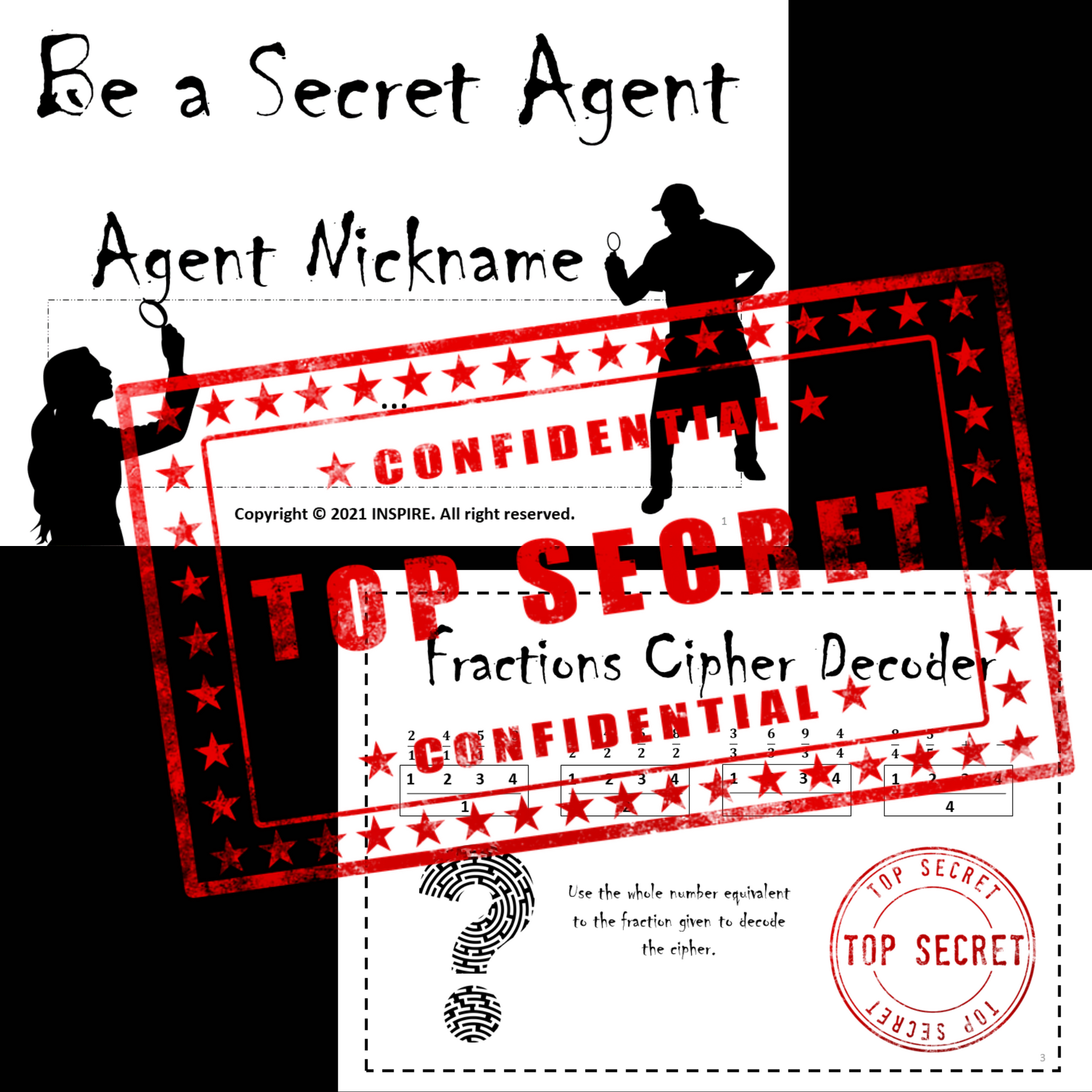Be a Secret Agent 3rd 4th grade End of the Year Math PBL Project Based ...
