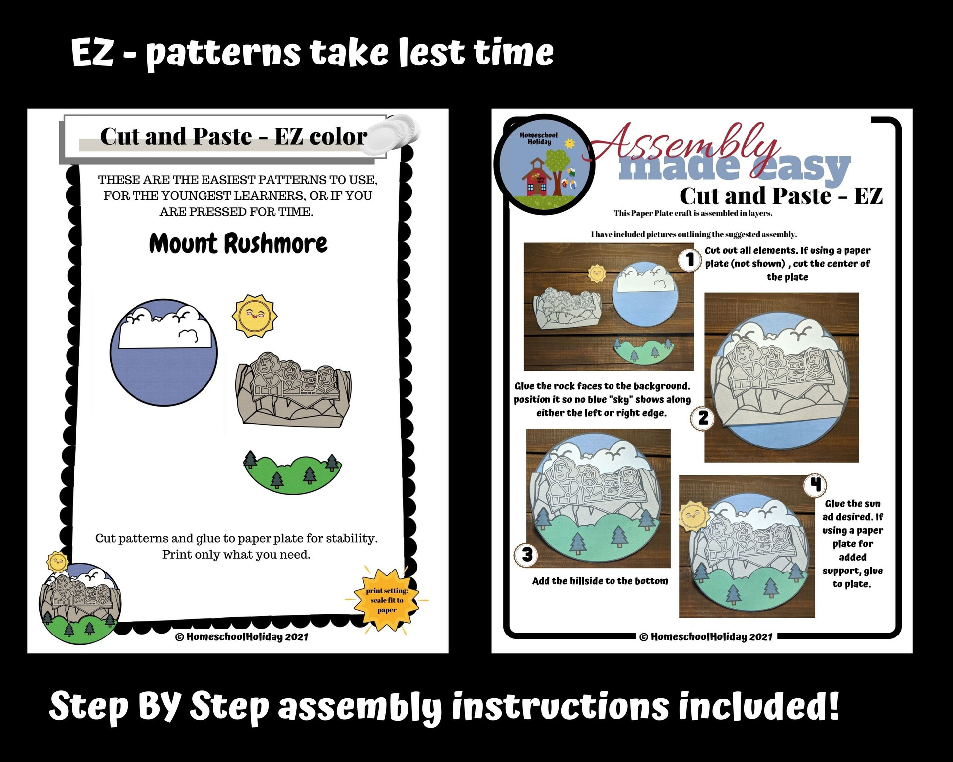 Mount Rushmore Paper Plate Craft