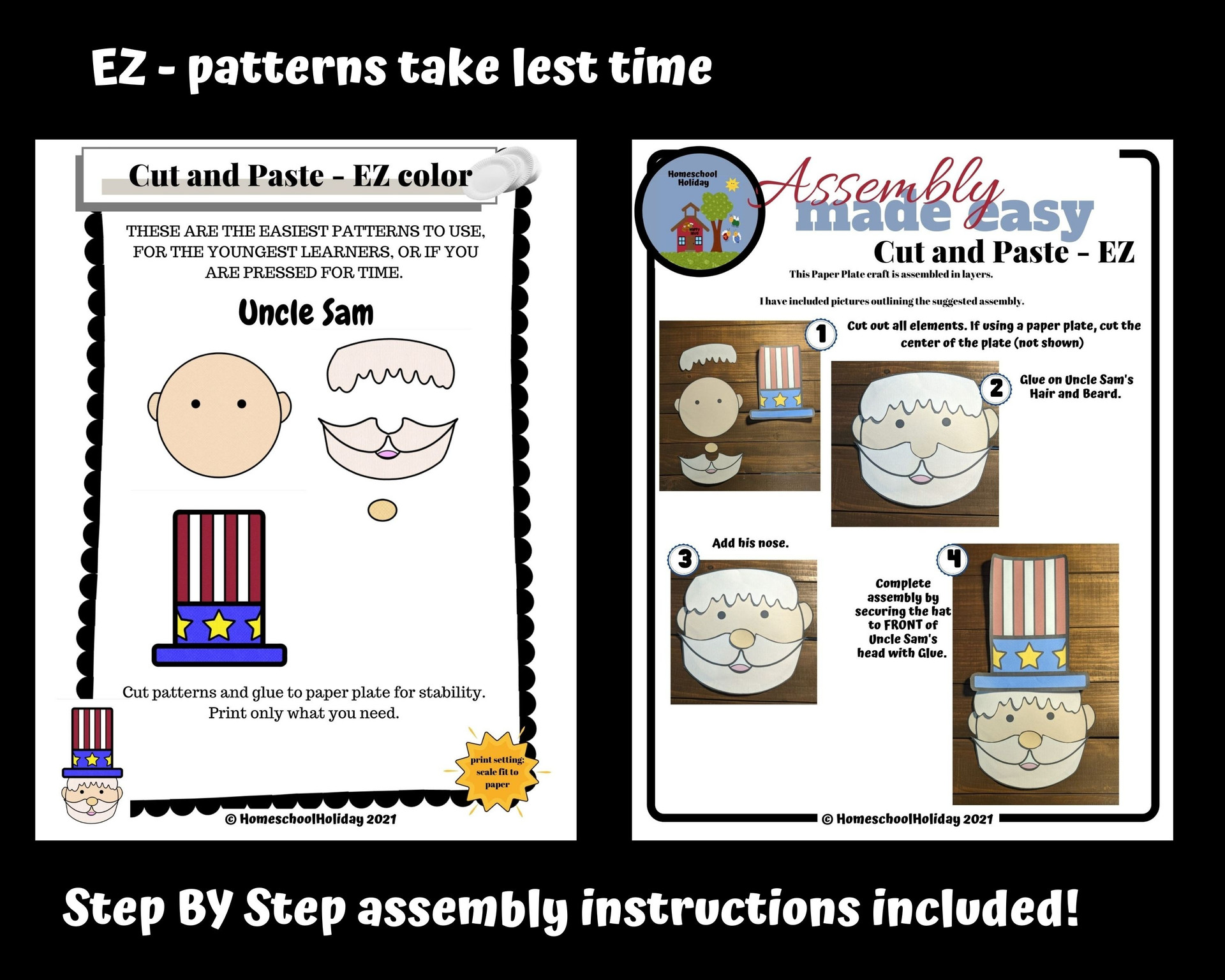 Mount Rushmore Paper Plate Craft