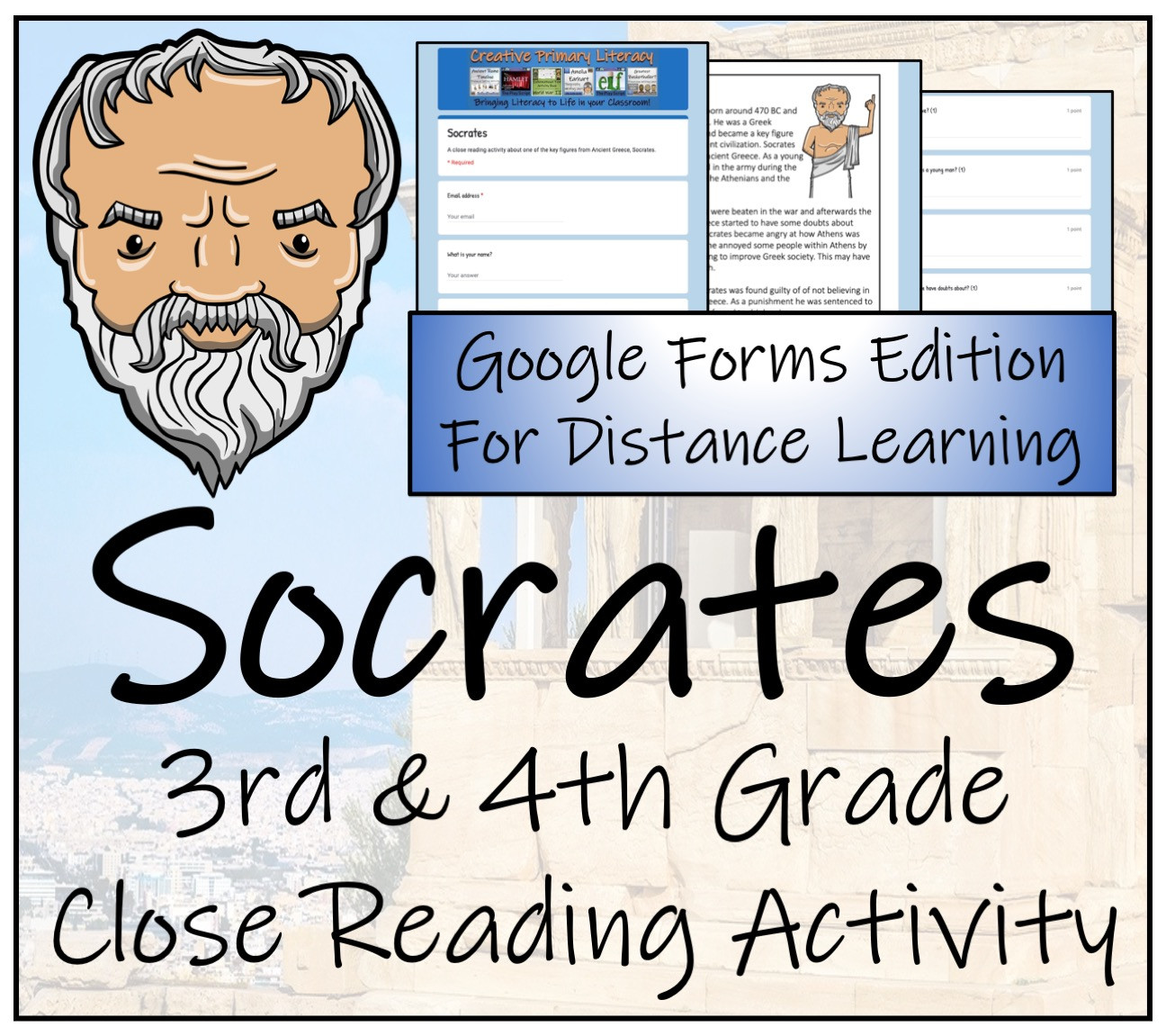 Socrates Close Reading Activity | 3rd Grade & 4th Grade