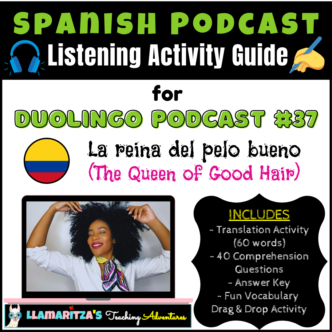 Listening Activity Guide | Duolingo Spanish Podcast #37: La reina del ...