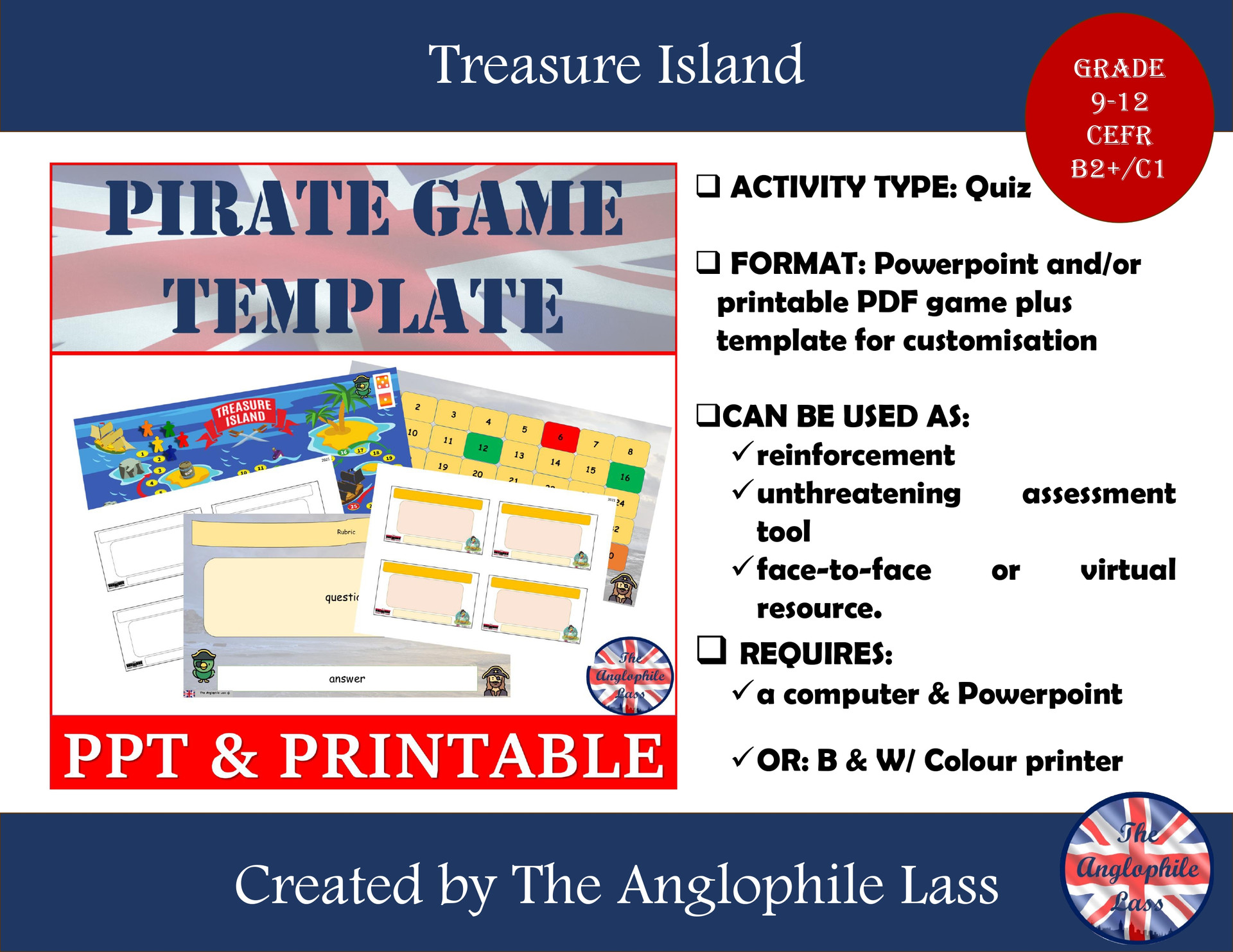 Treasure Island | Conditional Sentences | EDITABLE PPT Pirate Game ...