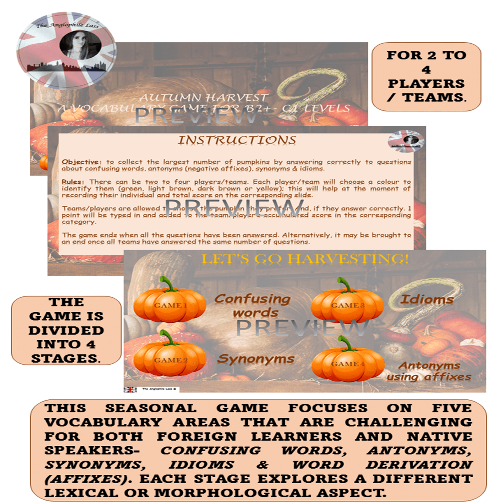 Autumn Harvest PPT Vocabulary Game | FALL PUMPKIN-THEMED - Amped Up ...