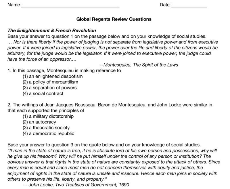 Global Regents Review - Amped Up Learning