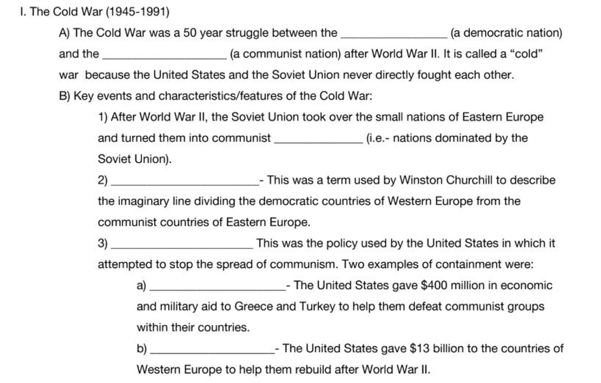Global Regents Review Fill-in Outline - Amped Up Learning
