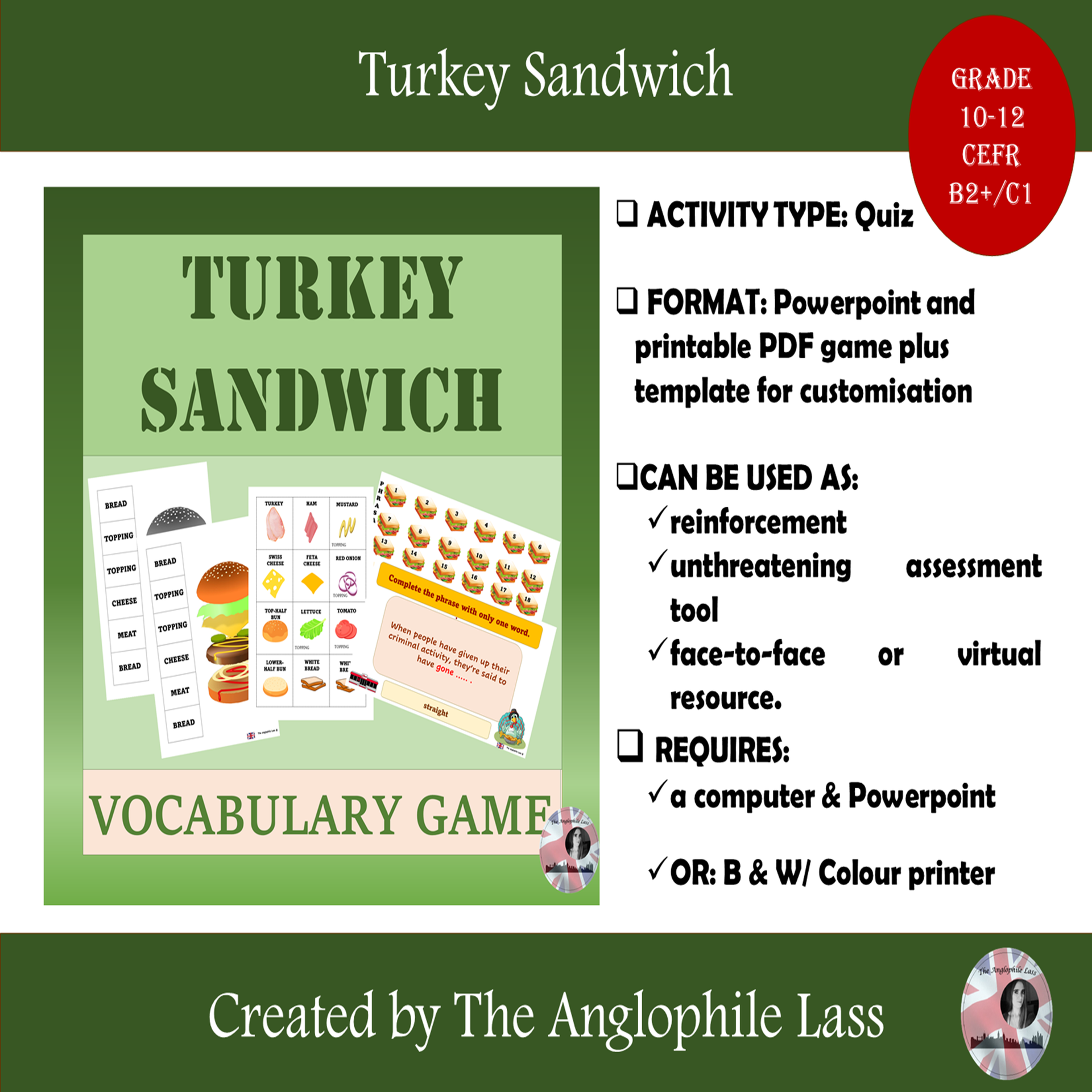 Thanksgiving word game | Digital and printable | Grade 10-12 | CEFR C1 ...