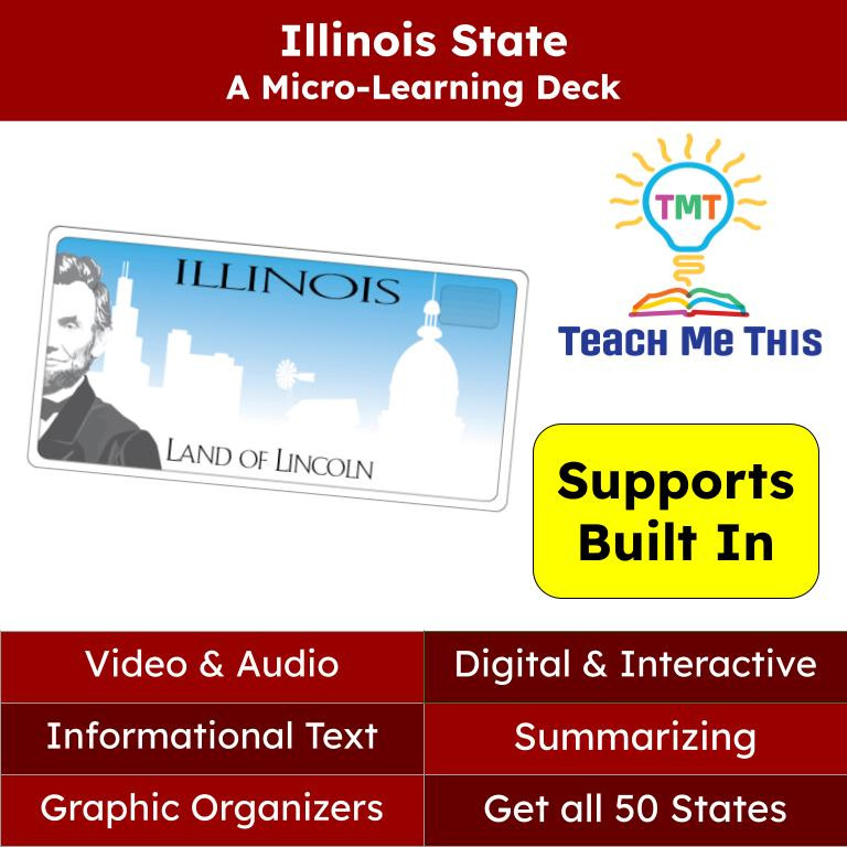 Illinois (50 States and Capitals) Informational Text and Activities