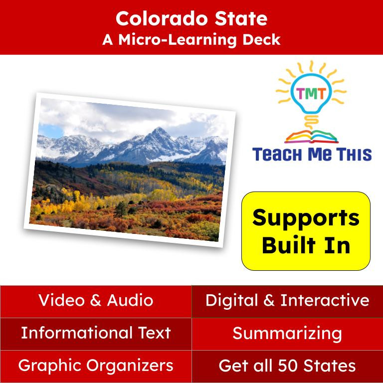 Colorado (50 States and Capitals) Informational Text and Activities